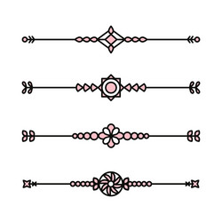 Text separators decoration set Royalty Free Vector Image