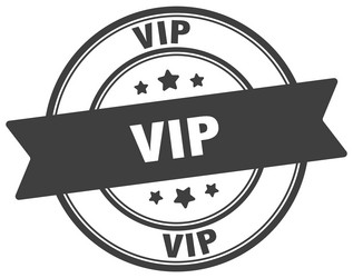Vip stamp label on transparent background Vector Image