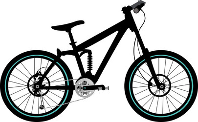 Black bike Royalty Free Vector Image - VectorStock