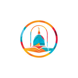 Islamic school logo design Royalty Free Vector Image