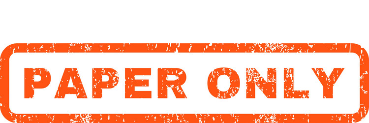 Paper only rubber stamp Royalty Free Vector Image