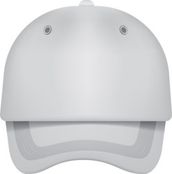 White cap side view mockup realistic style Vector Image