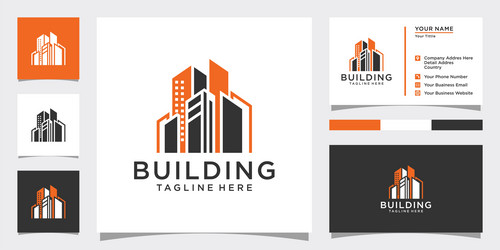 Building idea logo design template real estate Vector Image