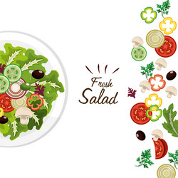 Fresh salad Royalty Free Vector Image - VectorStock