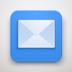 Web icon open the envelope purple gradient Vector Image