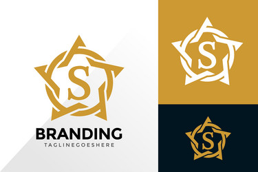 Letter s stars creative logo design Royalty Free Vector