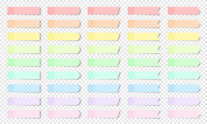 Post it notes icons set Royalty Free Vector Image