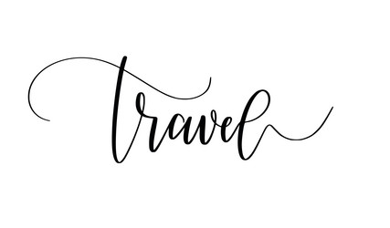 Explore cute modern calligraphy travel design Vector Image