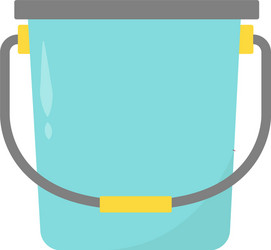 Blue bucket icon on white background Royalty Free Vector