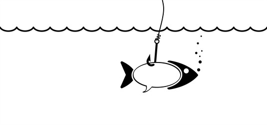 Fish line pattern speech bubble to speak message Vector Image