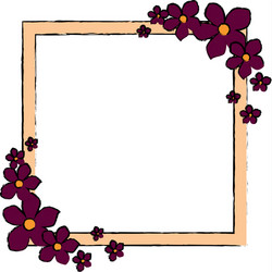 A margin decor with flowers Royalty Free Vector Image