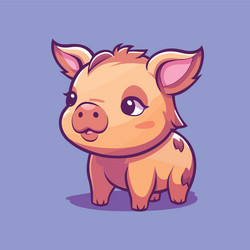 Kawaii anime boar Royalty Free Vector Image - VectorStock