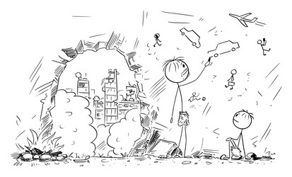 Caveman Stick Stickman Vector Images (26)