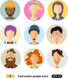 Cartoon business avatars Royalty Free Vector Image