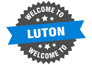 Welcome to luton black stamp Royalty Free Vector Image