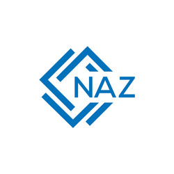 Naz letter logo design on black backgroundnaz Vector Image