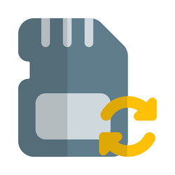 Reformat sd card to refresh storage space Vector Image