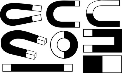 Set of type of magnets Royalty Free Vector Image