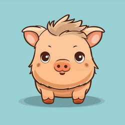 Kawaii anime boar Royalty Free Vector Image - VectorStock