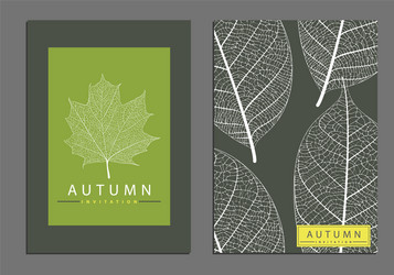 Leaf cover template Royalty Free Vector Image - VectorStock
