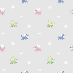 Seamless dog repeat pattern background Royalty Free Vector