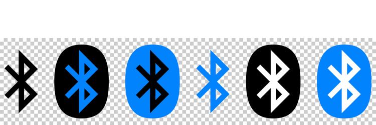 Bluetooth icon set design can use for web Vector Image