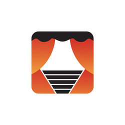 Stage icon logo design template Royalty Free Vector Image