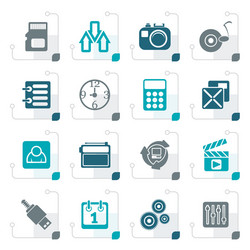 Phone performance and office icon Royalty Free Vector Image