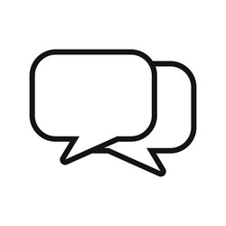 Chat bubble icon line isolated on white Royalty Free Vector