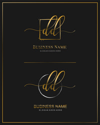 Dd initial letter handwriting and signature logo Vector Image