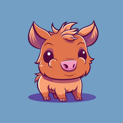 Kawaii anime boar Royalty Free Vector Image - VectorStock