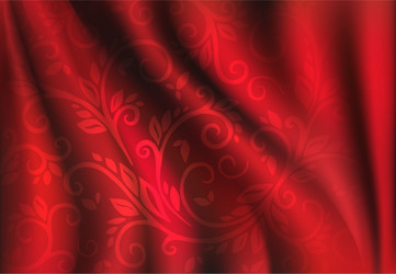 Red silk backgrounds drapery textile background Vector Image