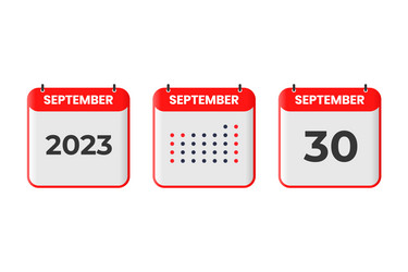 September 30 Calendar Vector Images (over 110)