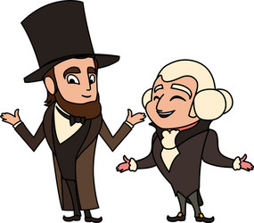 Cartoon presidents george washington Royalty Free Vector