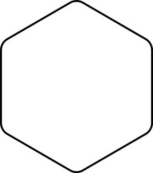 Hexagon with rounded corners icon black color Vector Image
