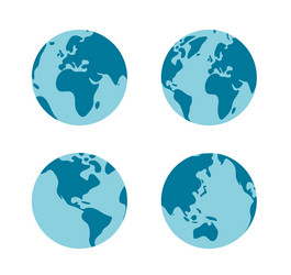 Simplified earth globe Royalty Free Vector Image