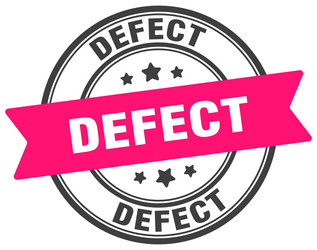 Defect stamp label on transparent Royalty Free Vector Image