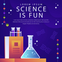 Gradient science post stories design template Vector Image
