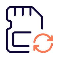 Reformat sd card to refresh storage space Vector Image