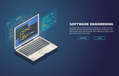 Software development programming coding Royalty Free Vector