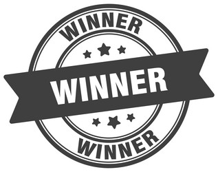 Winner stamp label on transparent Royalty Free Vector Image