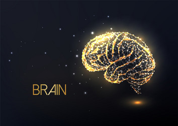 Human brain analysis big data visualization Vector Image
