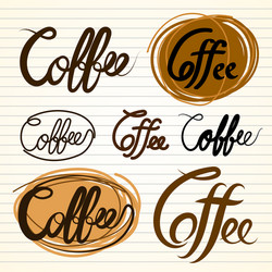 Coffee text design Royalty Free Vector Image - VectorStock