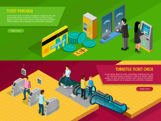 Subway underground isometric infographics Vector Image