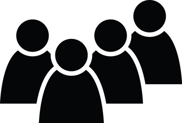 4 people icon group persons simplified human Vector Image