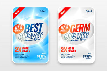 Stain remover detergent cleaner label sticker Vector Image