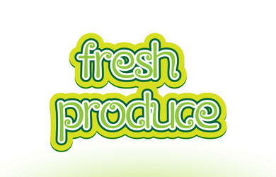 Farm fresh word font text typographic logo design Vector Image