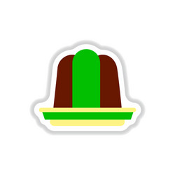 Label icon on design sticker collection jelly Vector Image