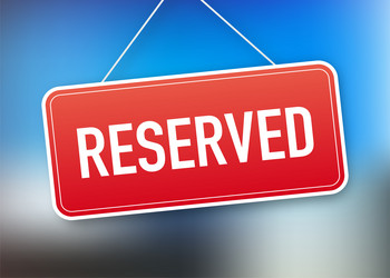 Reserved door sign great design for any purposes Vector Image