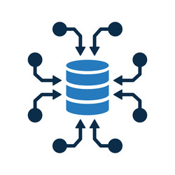 Server collecting data icon colorful graphics Vector Image